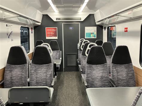 First Class Interior Of A British Rail Class 321 321 3 Unit Number 321309 On A Greater Anglia
