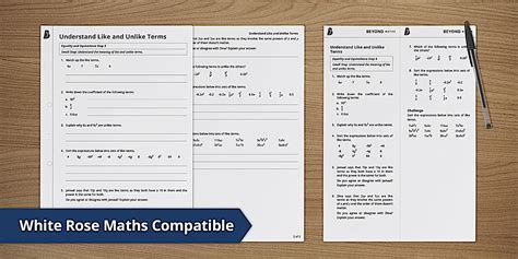 👉 Understand Like And Unlike Terms Teacher Made