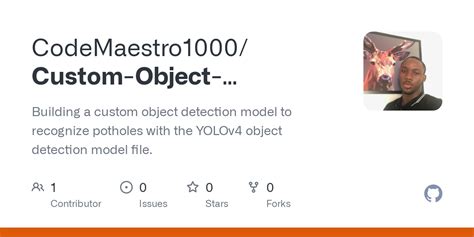Github Codemaestro1000custom Object Detection Yolov4 Building A Custom Object Detection