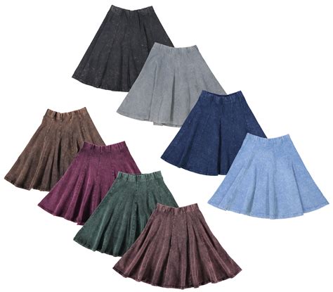 Girls Stonewash Panel Skater Skirt Double Header Usa