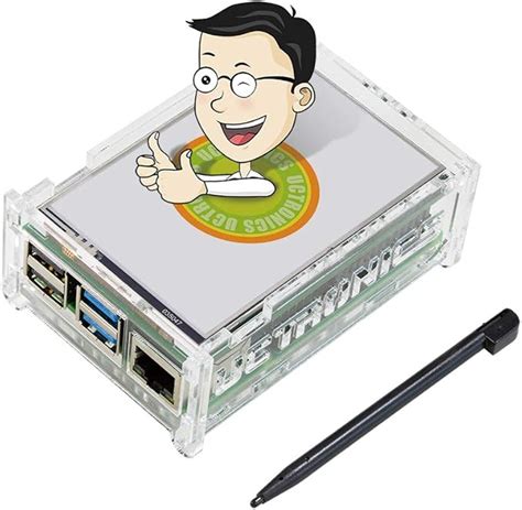 Amazon Com UCTRONICS For Raspberry Pi 4B Touchscreen With Case 3 5 Inch High Speed TFT LCD