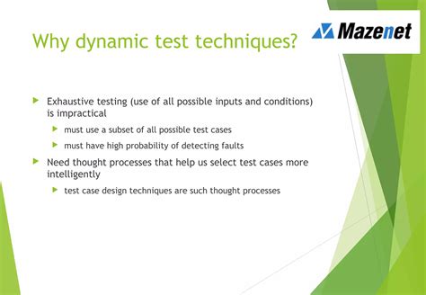 Software Testing Dynamic Testing Technique Mazenet Solution Ppt