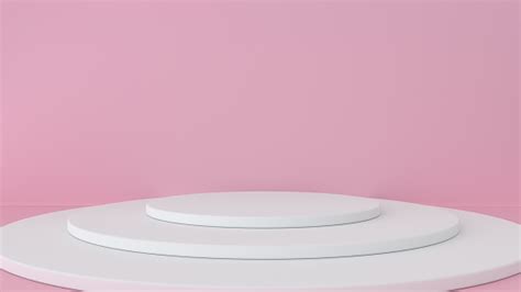 핑크 스튜디오와 받침대 배경입니다 미용 제품 디스플레이를위한 플랫폼 현대 최소한의 디자인에 현실적인 모형 3d 일러스트레이션 3d 렌더링 3차원 형태에 대한 스톡 사진 및