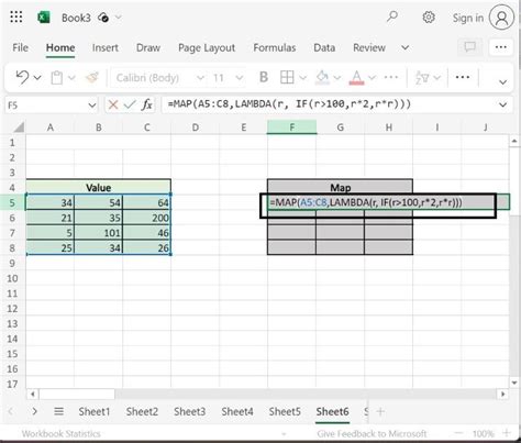 Map Function In Excel 365