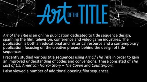 title sequence codes and conventions pptx screenwriting content