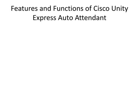 PPT Cisco Unity Express Concepts PowerPoint Presentation Free Download ID