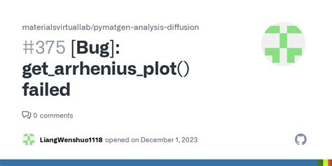 Bug Getarrheniusplot Failed · Issue 375 · Materialsvirtuallabpymatgen Analysis