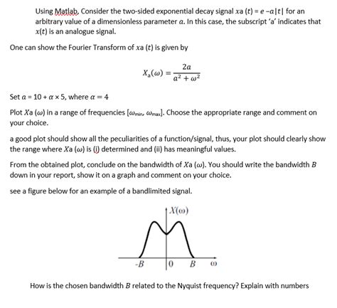 Solved Using Matlab Consider The Two Sided Exponential