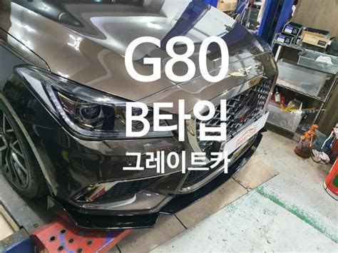 G80 전차종 립댐 B타입 프론트립 장착 네이버 블로그