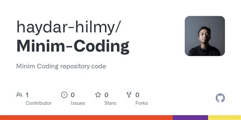 Github Haydar Hilmyminim Coding Minim Coding Repository Code