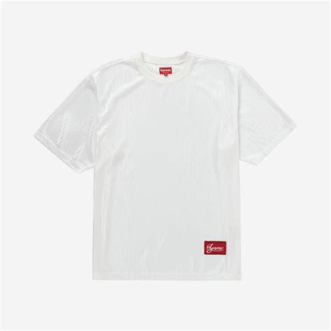 슈프림 그라디언트 메쉬 스트라이프 저지 화이트 23ss Supreme Kream