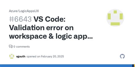 Vs Code Validation Error On Workspace And Logic App Name Not Popping