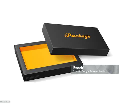 3d 현대 사탕 열기 상자 검정과 오렌지색 노란색 0명에 대한 스톡 벡터 아트 및 기타 이미지 0명 3차원 형태 검은색 Istock