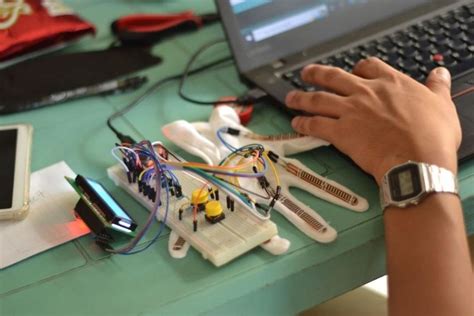 Attachment Of Flex Sensors And Lcd In The Breadboard Download Attachment Of Flex Sensors And Lcd In The Breadboard Download