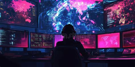 Cybersecurity Operations Center With Advanced Technology And Global
