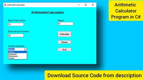 Calculator Using C Windows Form Application C Microsoft Visual Basics C Programming