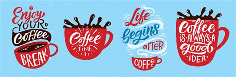 커피 한 잔식을 즐기십시오 레터링 커피는 컵을 갈 수 있습니다 현대 서예 커피 견적 손으로 스케치 영감 따옴표 레스토랑 커피숍 카페 바용 포스터 배너 엽서 카드 레터링 타이