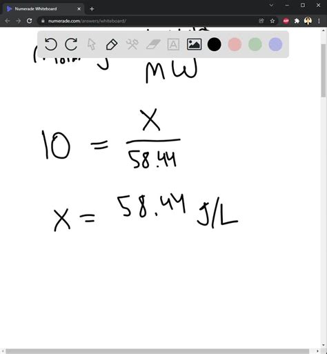 SOLVED Calculate The Mass Of NaCl Required To Prepare ML Of A M Solution