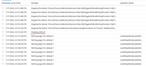 Azure Function Doesnt Complete Due To Stopping Jobhost Microsoft Qanda