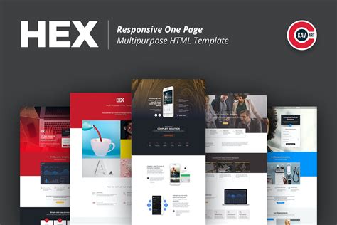 Hex One Page Multipurpose Html Template