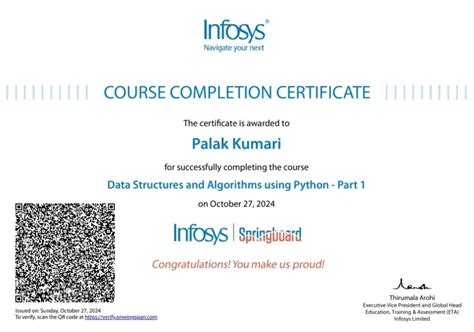 Palak Kumari On Linkedin Learningjourney Infosys Pythonprogramming