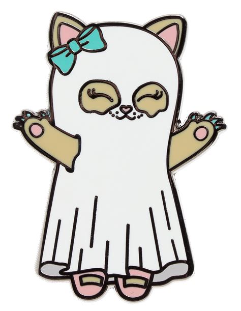 Luxcups Creative Ghost Kitty Enamel Pin