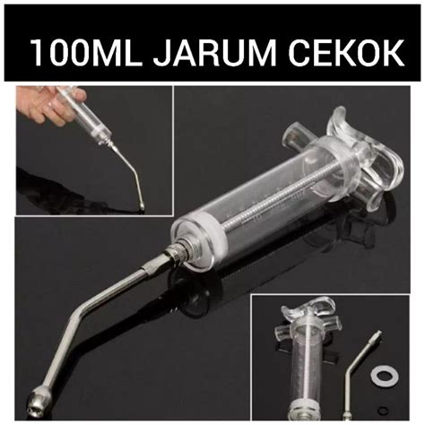 Jual Suntikan 100ml Spet Loloh Jarum Cekok Kambing Domba Sapi Syringe