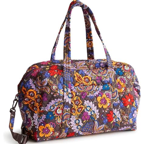 Nwt Vera Bradley Original Duffel Travel Bag Colorful Bouquet Ebay