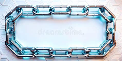 Ai Powered Blockchain Border Frame Concept As A Clean Border Frame Featuring Blockchain Elements