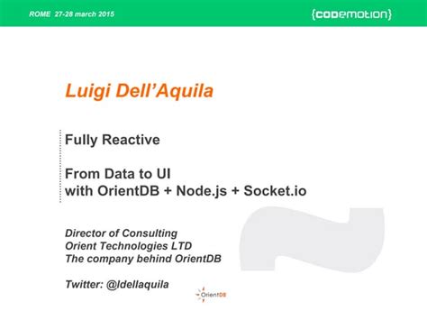 Fully Reactive From Data To Ui With Orientdb Nodejs