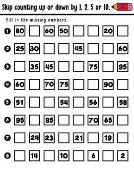Skip Counting Worksheets Finding Number Patterns Activities By Learnable Shop