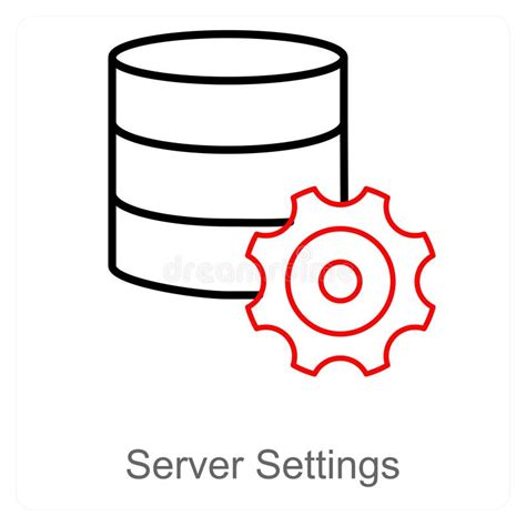 Server Settings And Database Icon Concept Stock Illustration