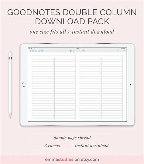 Digital Double Spread Lined Notebook Lined Ruled Organiser Notebook