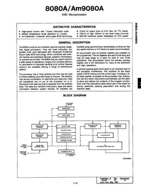 8080a 8 Bit Microprocessor Amd