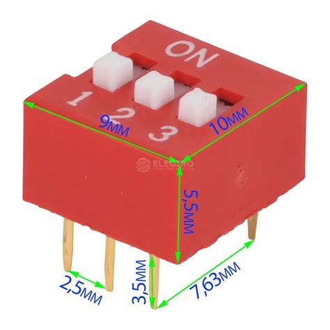 Interruptor Dip Switch 3 Canal Dip3 On Off Para Pcb 3p Multiswitch
