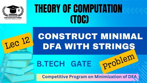 Construct Minimal Dfa With Strings Minimal Dfa In Toctheoryofcomputation Automata Dfa Cse