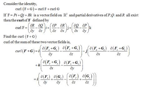 Answered Curl F G Curl F Curl G Bartleby