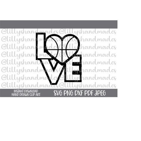 Love Basketball Svg Basketball Love Svg Basketball Heart S Inspire