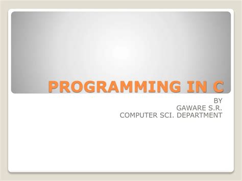 ppt programming in c powerpoint presentation free download id 8846159