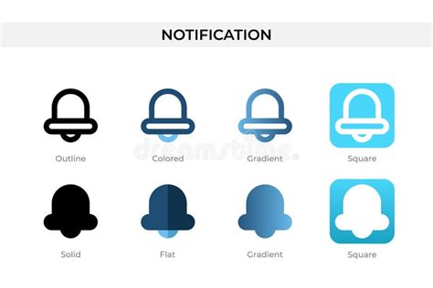 Notification Icon In Different Style Notification Vector Icons