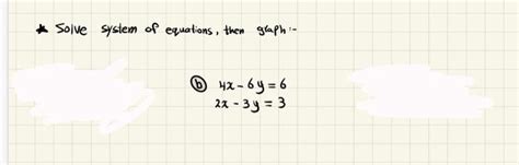 Solved Solve System Of Equations Then Graph B
