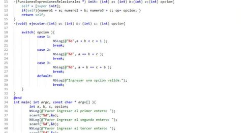 POO Objective C Funciones Expresiones Relacionales Tutorias Co