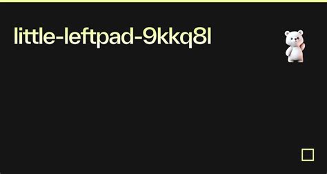 Babe Leftpad Kkq L Codesandbox