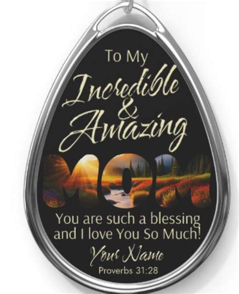 To My Incredible And Amazing Mom Necklace Floral Stream Design Pendant