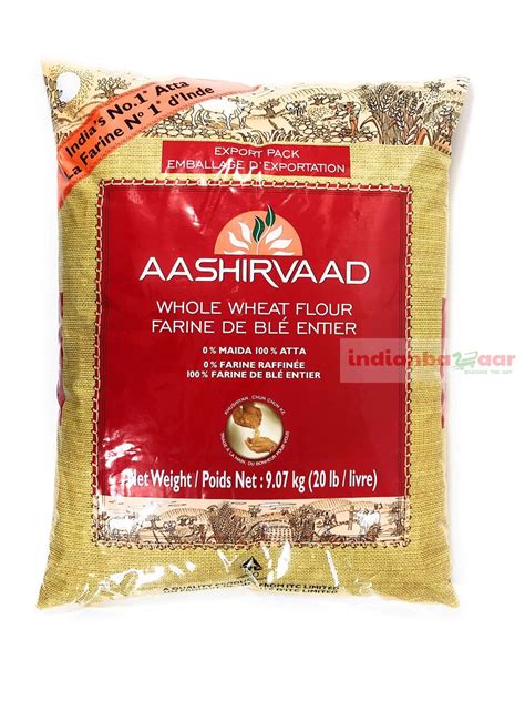 Aashirvaad Whole Wheat Flour 20lb Memon Supermarket
