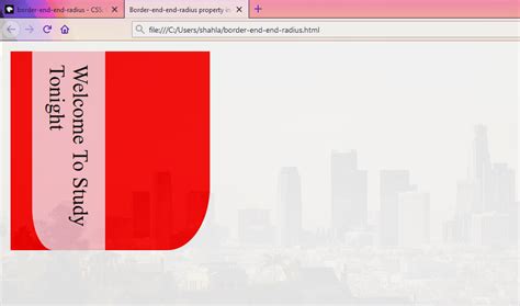 Css Border End End Radius Property Studytonight