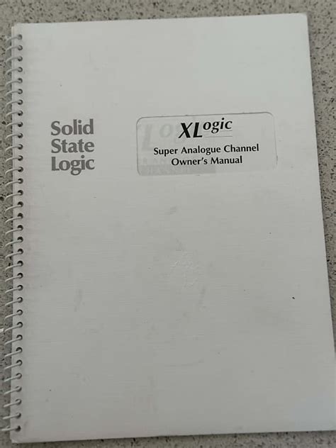 SOLID STATE LOGIC SSL X LOGIC SUPER ANALOG CHANNEL OWNERS Reverb