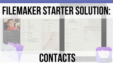how does filemaker s contact starter solution work filemaker 14