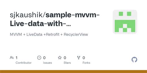 Github Sjkaushiksample Mvvm Live Data With Recyclerview Mvvm