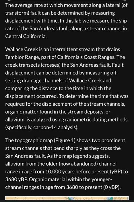 Solved 11 Use The Average Slip Rate Calculated In 4 Chegg Com